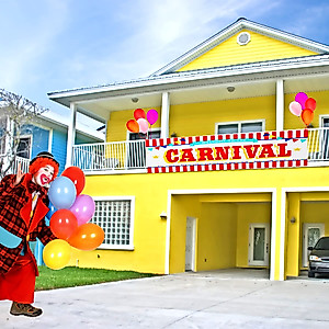 Carnival Circus Banner - "Welcome To The Carnival" background - Carnival Backdrop For Carnival Theme Party Decoration Supplies - Carnival Decor Sign - 6 Ft