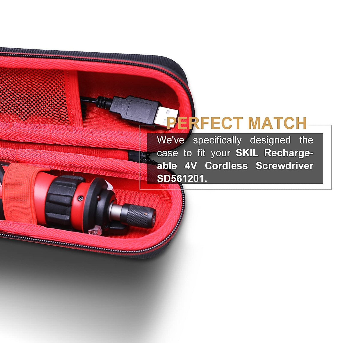 LTGEM Hard Case for SKIL SD561201 Rechargeable 4V Cordless Screwdriver- Travel Protective Carrying Bag (Case Only)