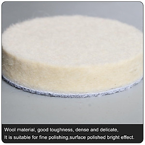 Hiqalty 4 Inch Wool Felt Polishing Pad Buffing Wheel Kit for Drill,Fine Polishing of Metal Glass Stone (7)
