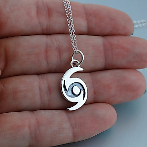 FashionJunkie4Life Sterling Silver Hurricane Necklace, 18" Chain | Birthday Gift for Men and Women