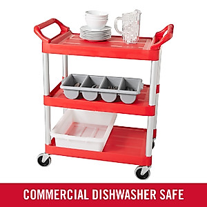 Rubbermaid Commercial Products FG334900GRAY Standard Bus/Utility Box, 4.625 Gal, Gray