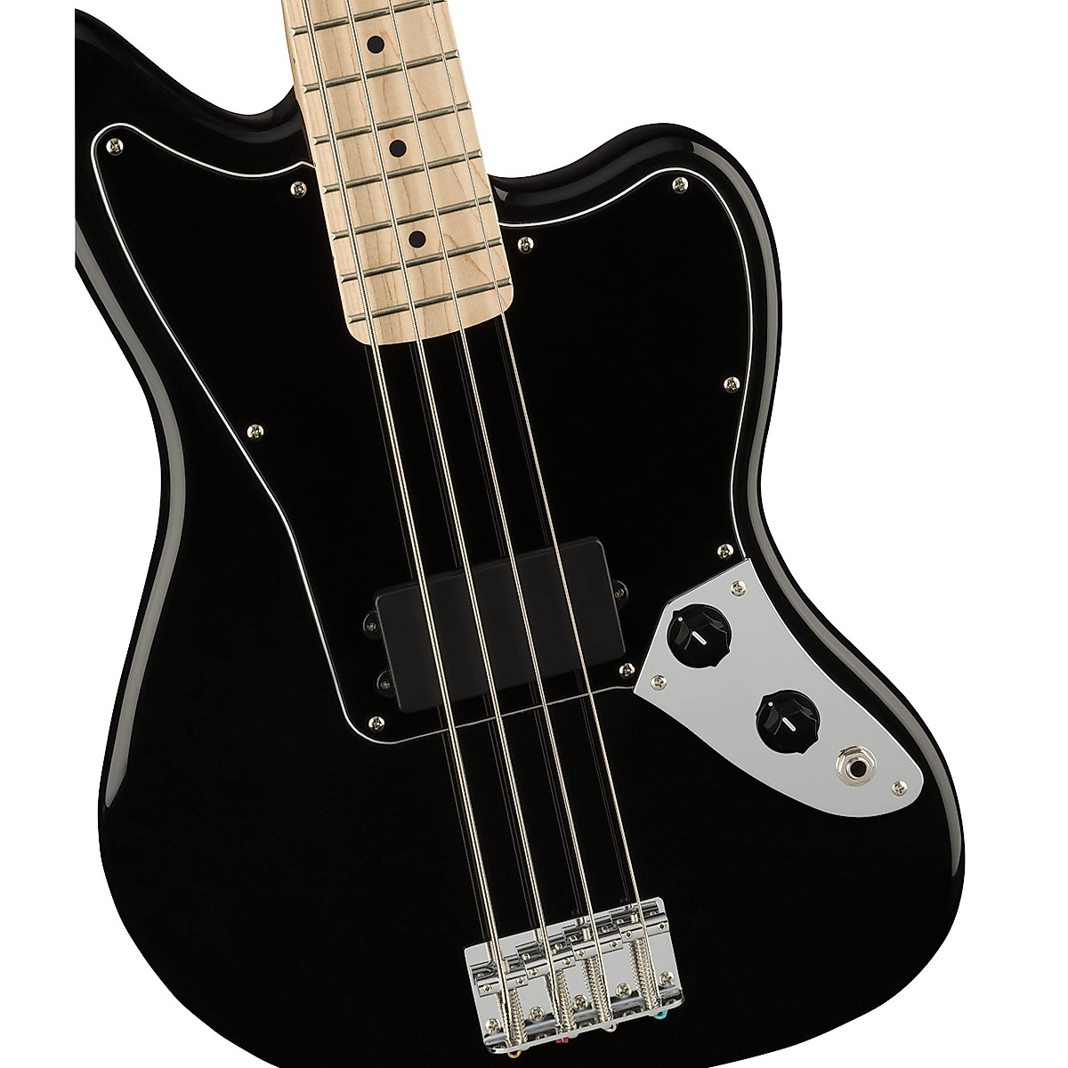 Squier Affinity Series Jaguar Bass, Black, Maple Fingerboard