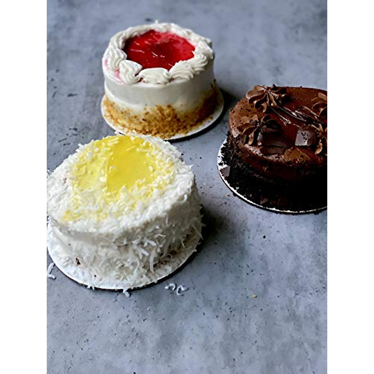 The Baker Celebrations Combo Pack 6 inches Cake Circle Boards Black White Gold (15)