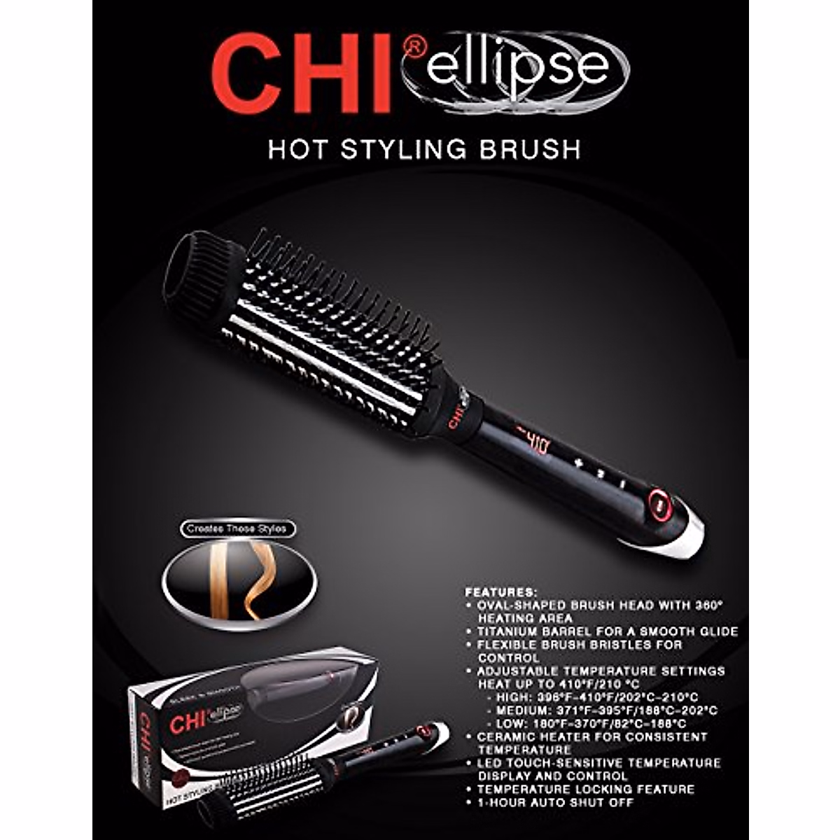 CHI Ellipse Titanium Barrel Hot Styling Brush