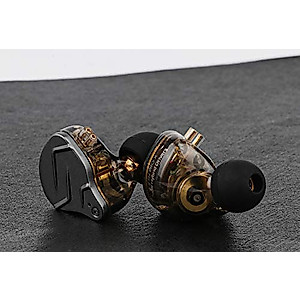 Linsoul KZ ZSN PRO X Dual Driver 1BA+1DD Hybrid Metal Earphones HiFi in-Ear Monitor with Detachable 2Pin Cable, Zin Alloy Panel (with Mic, Black)
