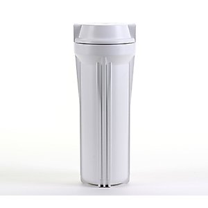 Hydronix HF2-10WHWH14, 10" White Housing with White Flat Cap For RO & Filtration Systems, 1/4" Ports