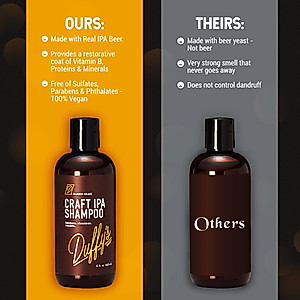 Duffy's Brew Beer Shampoo, 12 Ounce Hair Care Made with Premium IPA Craft Beer, Hair Shampoo that Nourishes, Thickens, and is Color Safe