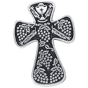 Cathedral Art (Abbey & CA Gift First Holy Communion Cross Pocket Token, 1-Inch, 1" Length x 1" Height x 0.2" Width, Silver