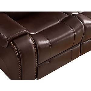 Signature Design by Ashley Latimer Power Reclining Sofa with Adjustable Headrest, Brown