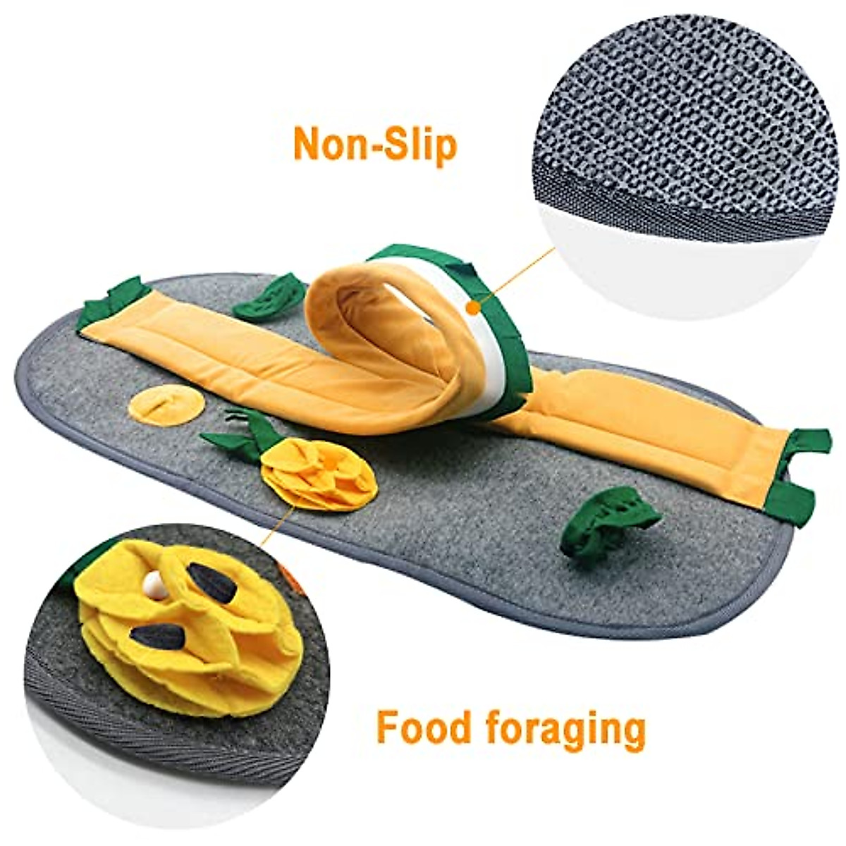 Guinea Pig Foraging Mat Rabbit Sniffing Pad Bed Treat Dispenser Small Animal Funny Interactive Nosework Feeding Blanket for Bunny Hamster Mice Ferret Chinchilla