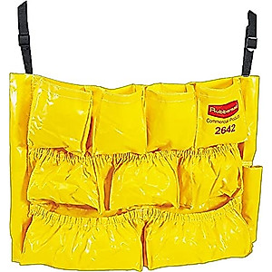 Rubbermaid Commercial 264200YW Brute Caddy Bag 12 Pockets Yellow