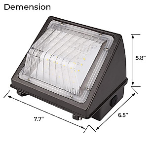 24W LED Wall Pack Light, Commercial and Industrial Outdoor Pathway Lighting, IP65 Waterproof LED Exterior Light, 3120 Lumens, 200-250W HPS/HID Replacement, 5000K Daylight A ETL & DLC Listed