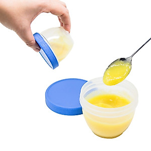 Youngever 18 Sets Baby Food Storage, 2 Ounce Baby Food Containers with Lids, 9 Coastal Colors, with Lids Labels