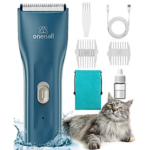 oneisall Pet Clipper for Cat Matted Hair, Pet Shaver for Cats Quiet Pet Hair Clippers Cordless Cat Clippers for Matted Hair Cat Clippers for Long Hair(Standard Blade)…