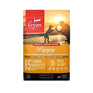 ORIJEN Puppy Dry Dog Food, Grain Free Dry Dog Food for Puppies, Fresh or Raw Ingredients, 13lb