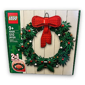 Lego Holiday Bundle, Christmas Tree (40573) and Wreath (40426), 2-in-1 Building Toy Set, Christmas, (1294 Total Pcs)