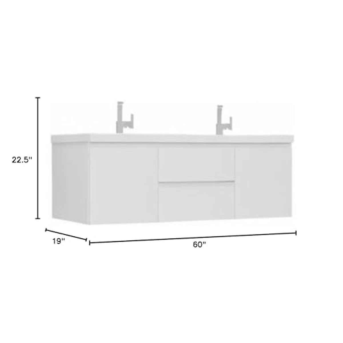 Alya Bath Paterno Bathroom Vanity, White