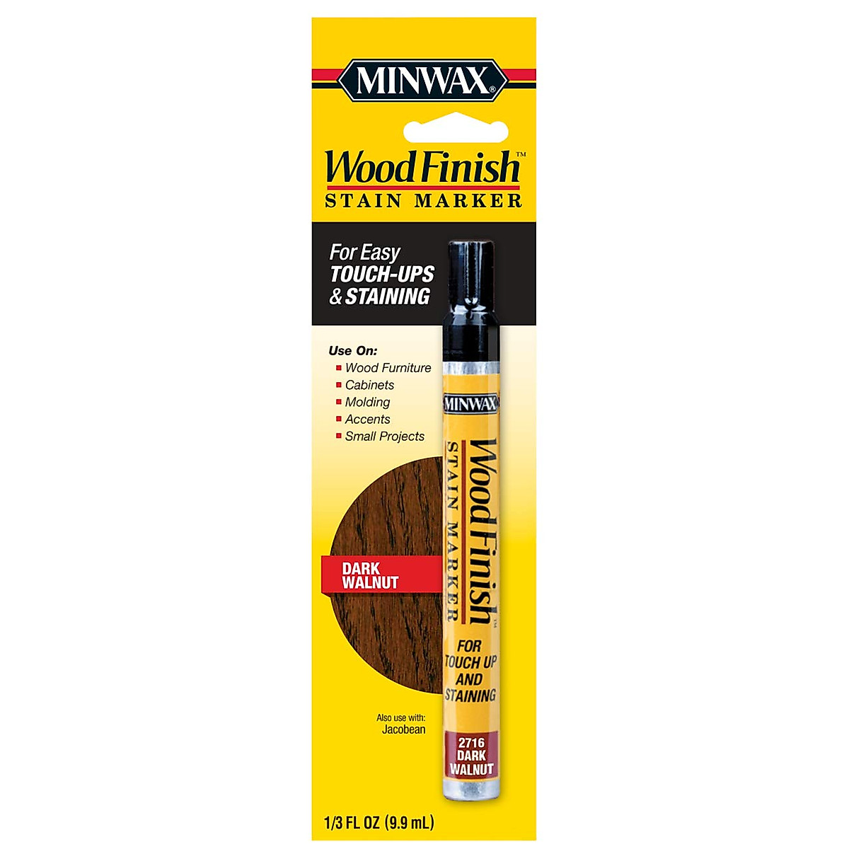 Minwax 63487000 Wood Finish Stain Marker, Dark Walnut