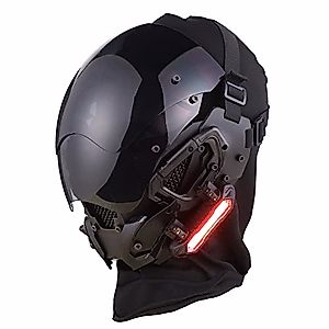 Marikito Cyberpunk Mask Helmet Futuristic Mask Techwear Mask Sci Fi Mask Gothic Mask Halloween Cosplay Costume Mask Suitable For Any Adult