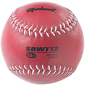 Markwort Weighted 12 Ounce Softball-Leather Cover, Maroon