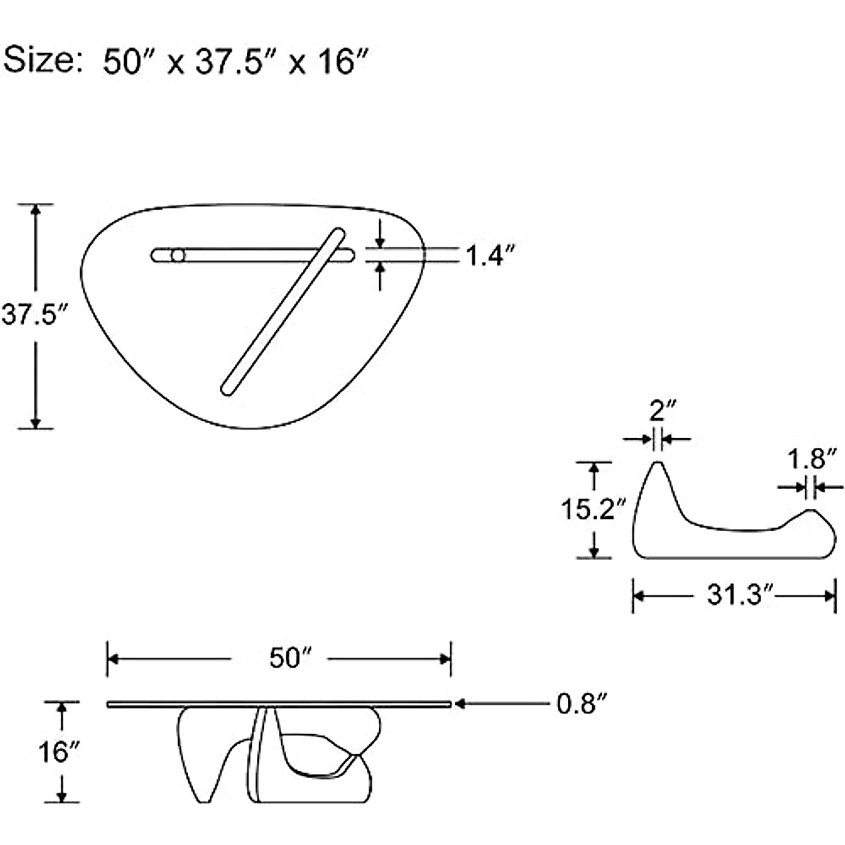 OTDMEL Mid Century Table Triangle Vintage Glass End Table, Glass Coffee Table with Solid Wood Base and Triangle Clear Glass Top Modern End Table for Living Room, Patio, Study, Black