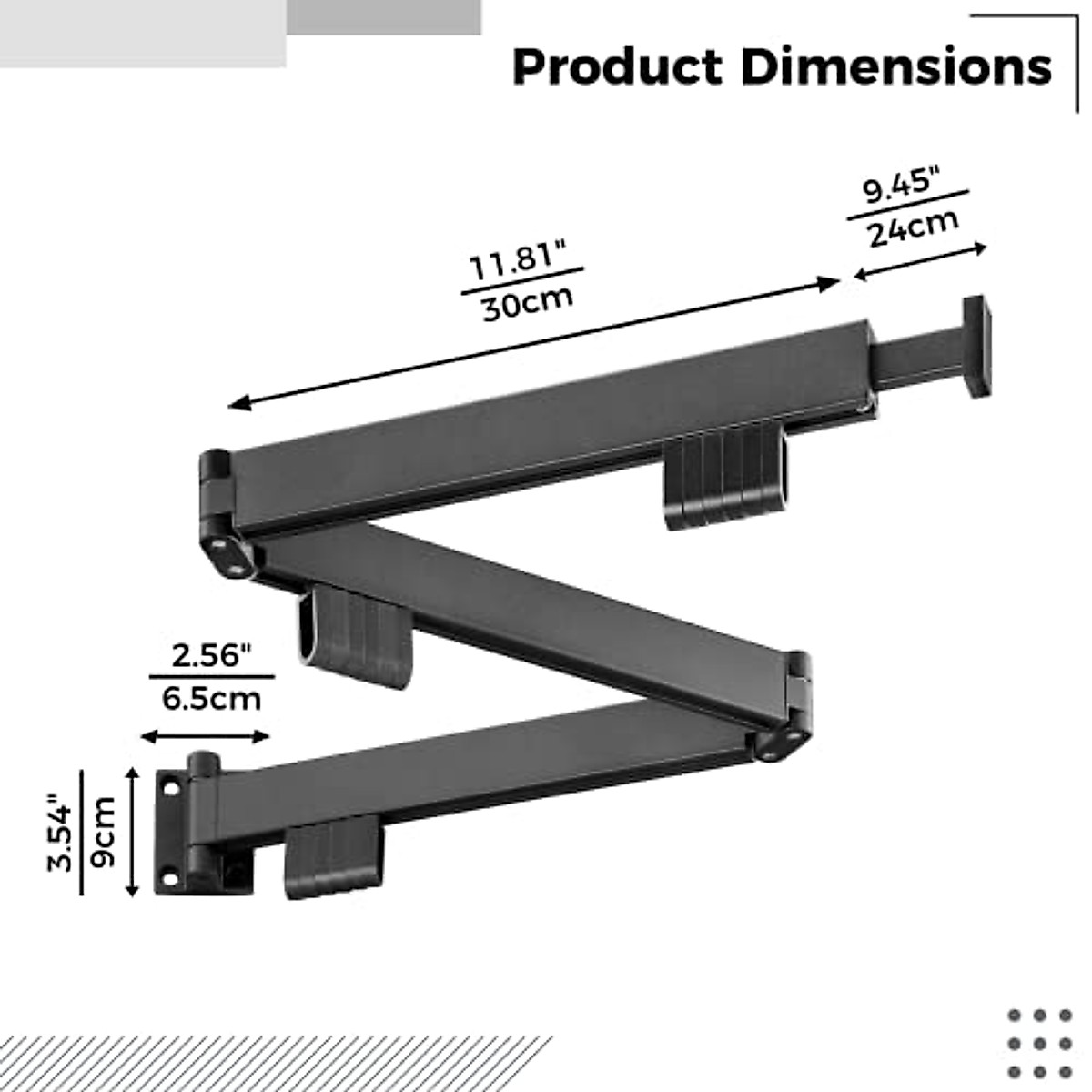 Foldable Drying Rack, 44.88 Inch Wall Mount Folding Clothes Hanger Rack with Towel Bar, Collapsible Coat Rack for Apartment, Laundry Room, Bathroom, Balcony, Indoor, Outdoor