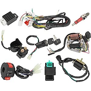 LEIMO KPARTS Complete Electrics Stator Coil CDI Wiring Harness for 4 Stroke ATV KLX 50cc 70cc 110cc 125cc-ATV Wiring Harness