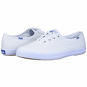 Keds Women's Champion Original Canvas Lace-Up Sneaker, White, 7 M US