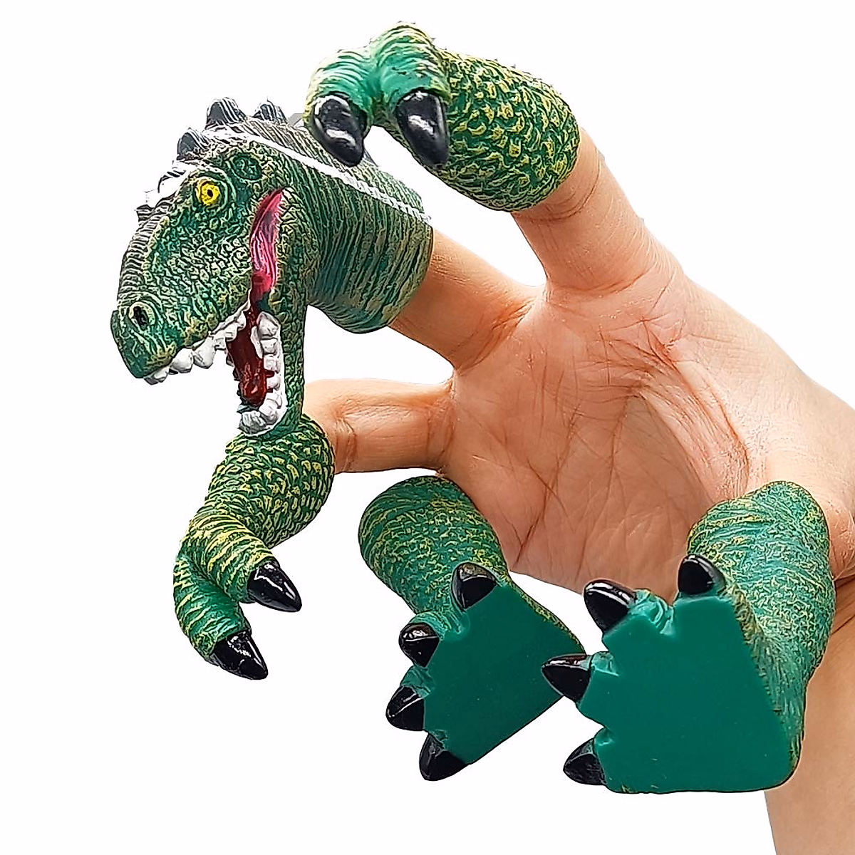 AQKILO Dinosaur Finger Puppet Set, Animals Puppet Show Theater Props, Novelty Toys Weird Stuff Gifts