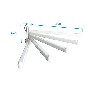 NJZYB Swivel Towel Rack, 5-Arms Folding Towel Bar with Suction Cup, No Drilling Reusable Wall Mount Finish Organizer, for Bathroom, Kitchen, Living Room