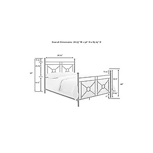 Crosley Furniture Montgomery Metal Platform Bed, King, Black