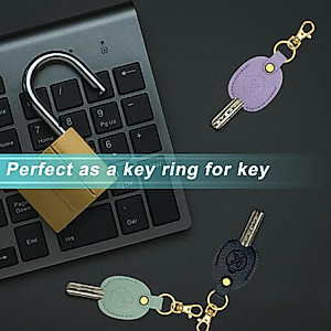 KRSURERICHER Leather Key Sleeve for Broken Key, Key Fod Protector, Car Key Loop Replacment, Key Cover Keychain for Women, Men