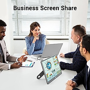 QQH Portable Monitor, 15.6" FHD 1080P Travel Monitor for Laptop, Extra Laptop Screen Extender, HDR, Plug&Play, USB C HDMI Portable Screen for Laptop PC Phone MAC PS5 Xbox Switch- Foldable Kickstand