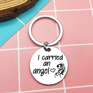 Mom Memorial Baby Gift Miscarriage Memorial Keychain I Carried An Angel Keychain Miscarriage Stillborn Infant Child Loss Memorial Gift Miscarriage Sympathy Gift Jewelry In Memory of Infant Child Gift