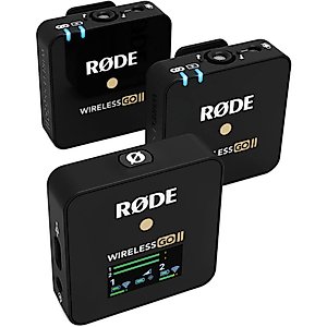 Rode Wireless GO II 2-Person Compact Digital Wireless Microphone System/Recorder Bundle with ZG-R30 Charging Case Wireless GO/Wireless GO II Microphone System
