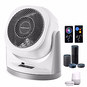 Smart Fan, Alexa Fan, WiFi Air Circulator Fan, Alexa Google Siri Voice Control Oscillating Fan, Room Fan Desk Fans for Bedroom, Floor Fans for Home, Quiet Electric Rotating Table Small Desk Fan, Smart Fan 2.4G WiFi Only (no 5G WiFi)