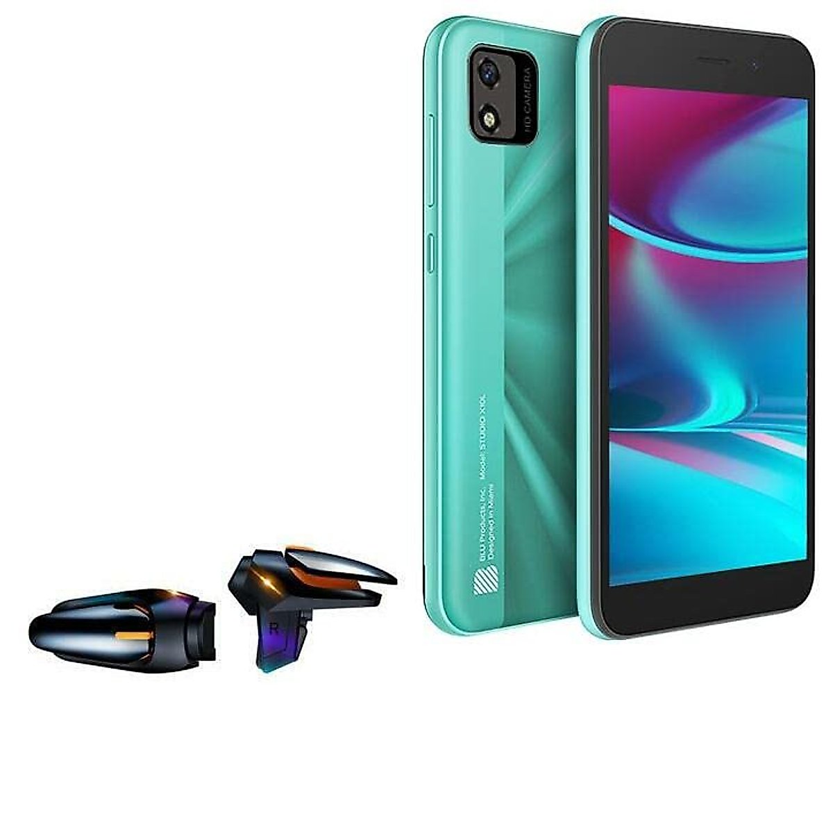 BoxWave Gaming Gear Compatible with BLU Studio X10L (Gaming Gear by BoxWave) - Touchscreen QuickTrigger Auto, Trigger Buttons Autofire Gaming Mobile FPS for BLU Studio X10L - Jet Black