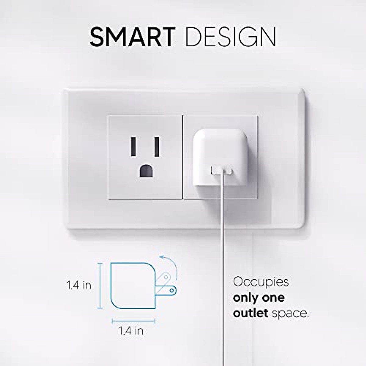 TalkWorks USB Cable Compatible w/ iPhone 14/14 Plus/14 Pro/14 Pro Max, 13/Mini/Pro/Pro Max, 12/Mini/Pro/ProMax, Phone, AirPods, iPad - 5' Lightning Cable Wall Charger Adapter - MFI Certified (White)