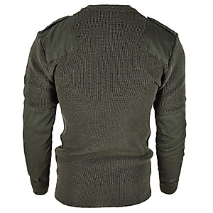 German Army Style Miltec Pullover OD Commando Jersey Olive Green Sweater Wool Blend Large