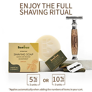 Safety Razor Silver | Bamboo Double Edge Razor | Mens Razors for Shaving | Safety Razor For Women | Shaving Razor | Double Edge Safety Razor | Single Blade Razors for Men | Reusable Razor | Bambaw
