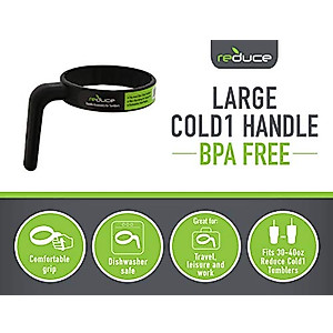 Reduce Cold 1 Handle for 30-34oz Stainless Steel Tumblers - Turn Your Tumbler into a Travel Mug - Ideal for On-The-Go Drinking - Dishwasher Safe, BPA Free - Designed for Reduce Drinkware Only