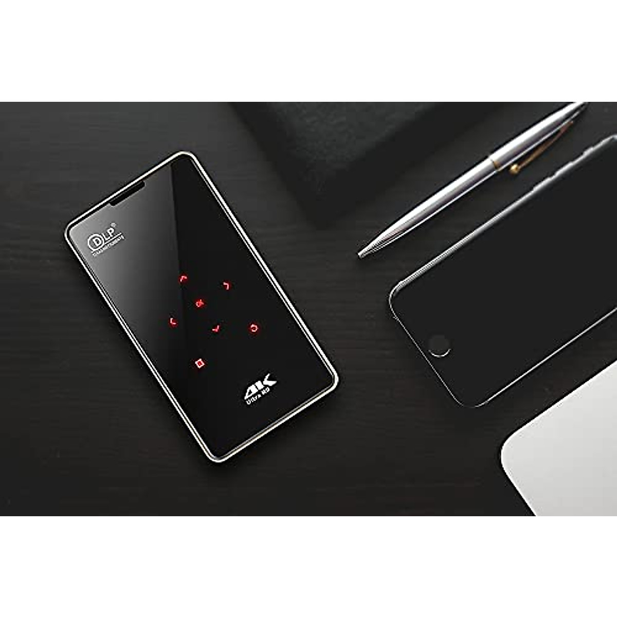 Mini Portable DLP Android Projector Support 4K Decoding WiFi Bluetooth Miracast Airplay Mobile Phone Outdoor Movie