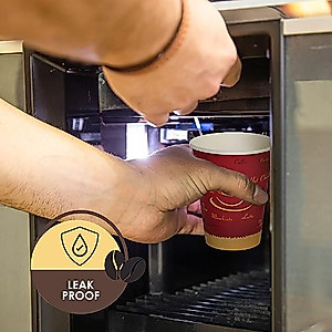 PAMI Hot Coffee Paper Cups -Disposable Take-Away Coffee Cups For Hot Drinks- Single-Use Paper Glasses For Espresso, Hot Chocolate, Tea- Cute To-Go Hot Beverage Drinking Cups (1000, 12oz)