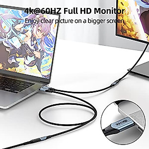 UKYEE USB C Extension Cable 3.3Ft (100W/10Gbps), Nylon Braided USB 3.1 Type C Male to Female Extension Fast Charging Compatible with USB C Hub, Laptop, Tablet and Mobile Phone, Nintendo Switch