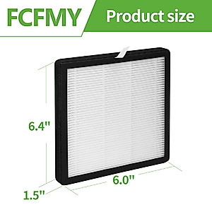 FCFMY 4 Packs True HEPA Replacement Filters Compatible with Westinghouse 1701 1702 1903 Purifier