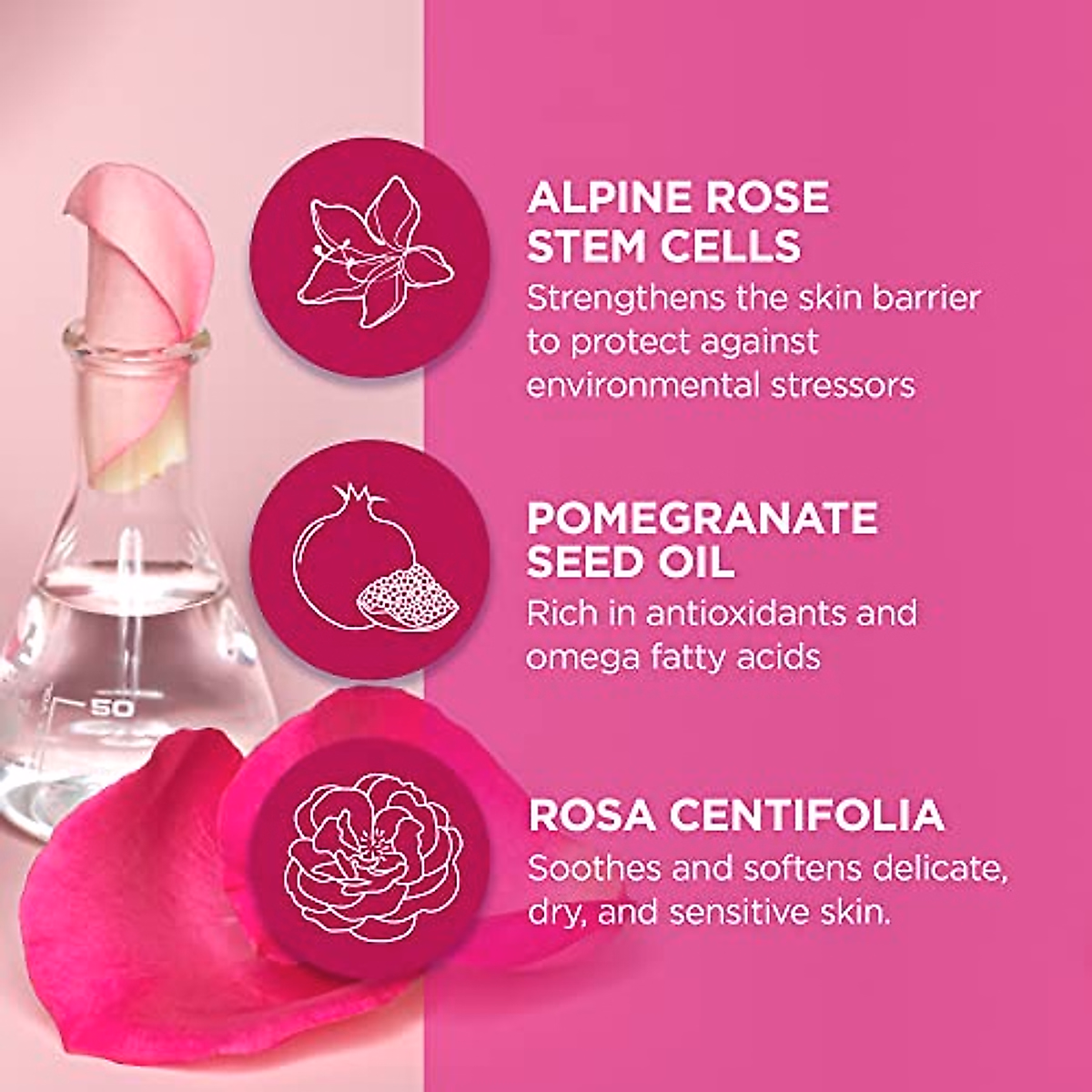 Andalou Naturals 1000 Roses Daily Shade Facial Lotion with SPF 18, 2-in-1 Hydrating & Soothing Moisturizer & Face Sunscreen, Broad Spectrum Protection, Hypoallergenic for Sensitive Skin, 2.7 Fl Oz