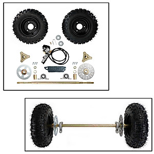 Bruce & Shark 29" Rear Axle Assembly Complete Wheel Hub Kit for Go Kart Quad Trike Drift Bikes go kart wheels go kart rear axle kit