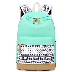 School Backpacks for Teen Girls Lightweight Canvas Backpack Bookbags Set Medium
