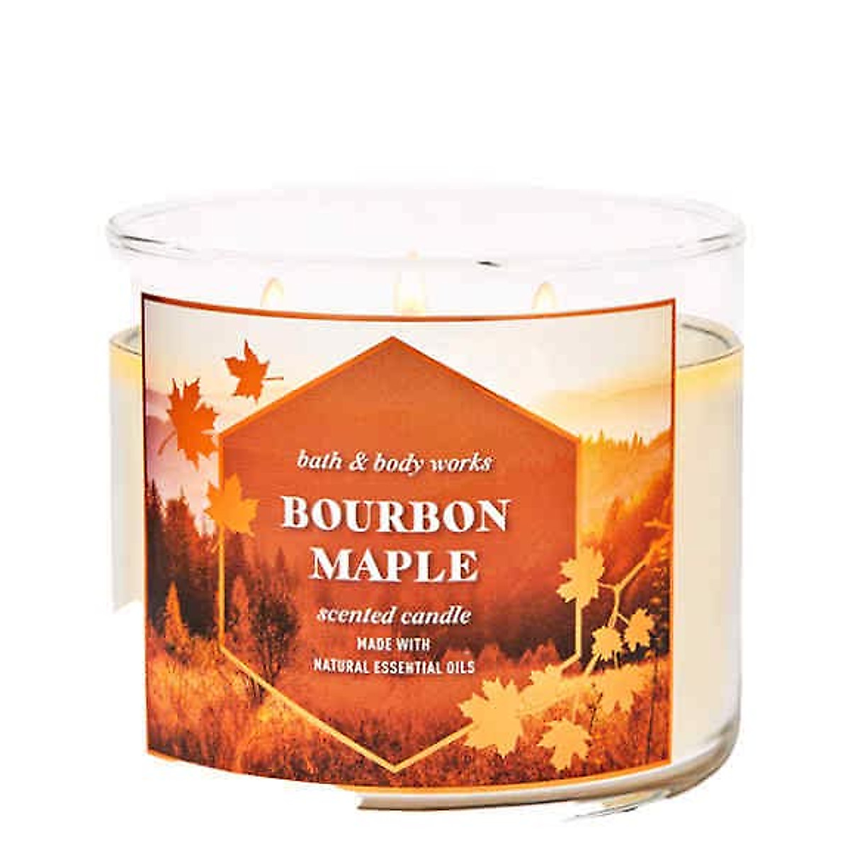 Bourbon Maple 3 Wick Candle 14.5 oz / 411 g [Made with Natural Essential Oils]