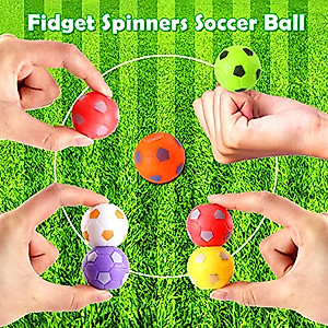 42 Pack Soccer Party Favors, Mini Fidget Spinners Soccer Ball Toys Sensory Fidget Toys Party Favors for Kids 4-8 8-12 Goodie Bag Stocking Stuffers Birthday Prizes for Classroom